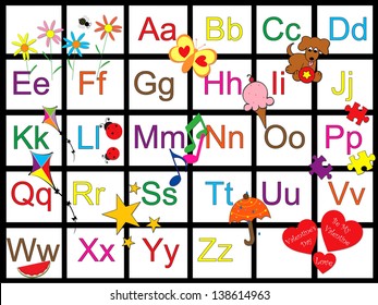 Alphabet Chart Stock Illustration 138614963 | Shutterstock