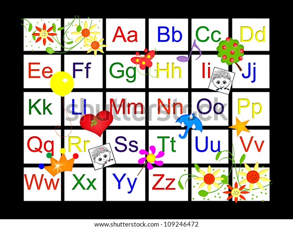 Alphabet Chart 스톡 일러스트 109246472