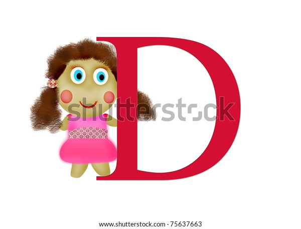 Alphabet D Doll Stock Illustration 75637663