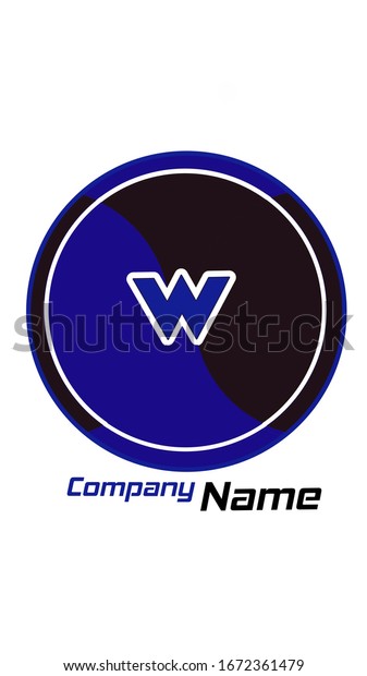Alphabet Logo W Inside Circle Stock Illustration 1672361479 | Shutterstock