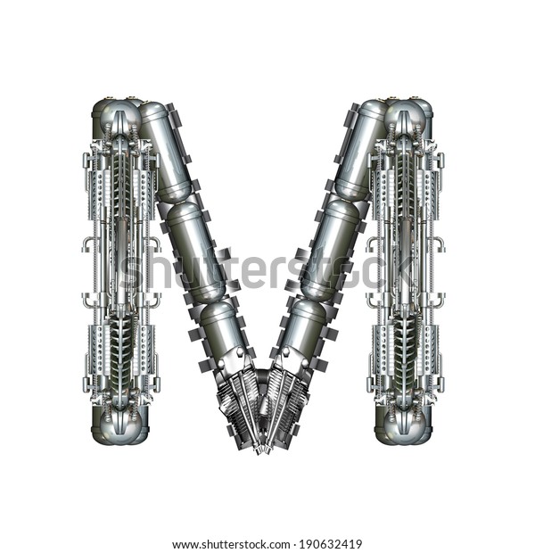 Alphabet Technically Letter M Stock Illustration 190632419 | Shutterstock