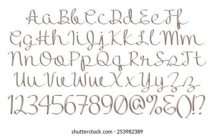 Cyrillic Alphabet Lowercase Uppercase Letters Brush: стоковая векторная ...