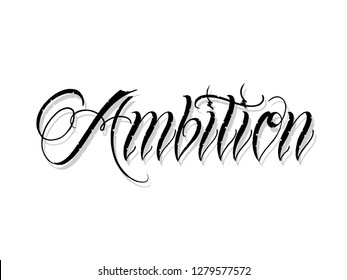 Ambition Cursive Lettering Stock Illustration 1279577572 | Shutterstock