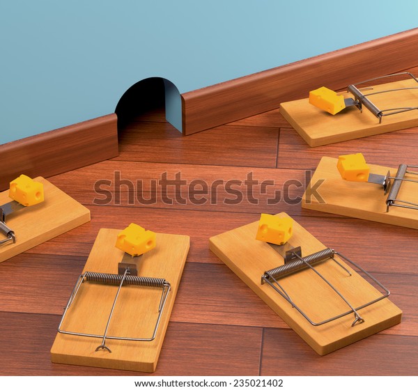 Ambush Various Traps Clipping Path Included Stock Illustration ...