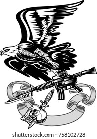 Eagle Guns Revolver Rifle Stock Illustration 756746104