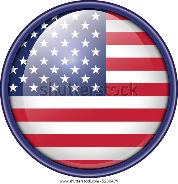 American Flag Button Stock Illustration 5250499 | Shutterstock