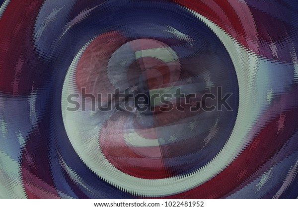 American Flag Ripple Effect Distant Human Stock Illustration 1022481952 ...