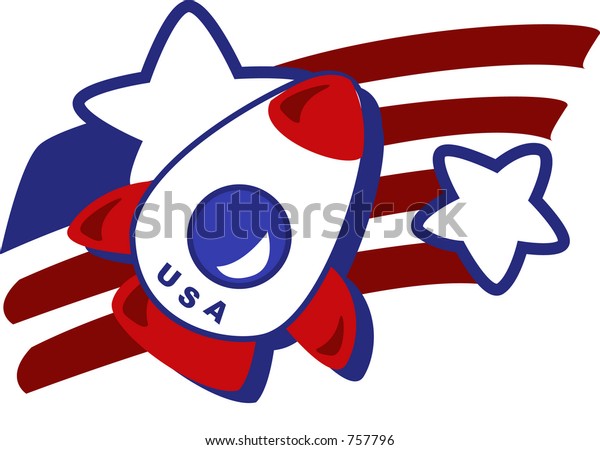 American Flag Rocket Stock Illustration 757796 | Shutterstock