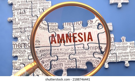 Amnesia Complex Multipart Topic Under Close Stock Illustration