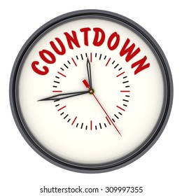 Analog Clock Words Countdown Isolated Stock Illustration 309997355 ...