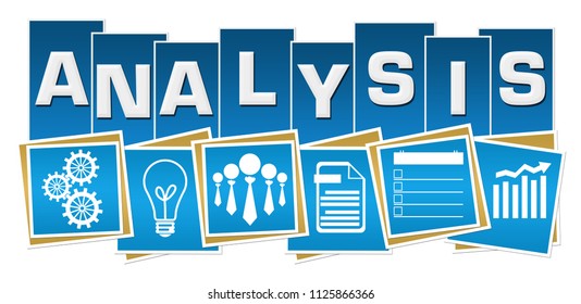 Analysis Text Written Over Blue Background Stock Illustration ...