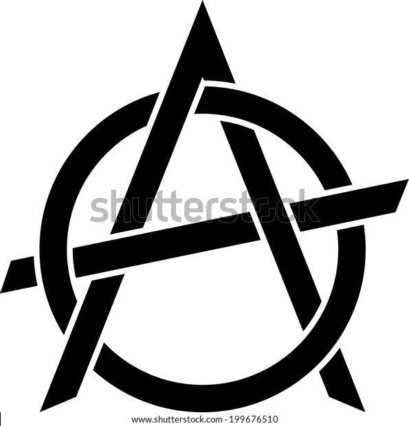Anarchy First Variant Stencil Raster Version Stock Illustration ...