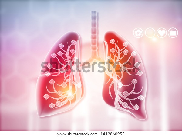 Anatomy Human Lungs 3d Render Stock Illustration 1412860955