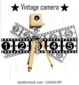 Ancient Camera On Isolated Background Stock Illustration 155341787 ...
