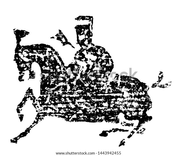 Ancient Chinese Stone Carving Pattern Rubbings 스톡 일러스트 1443942455 ...