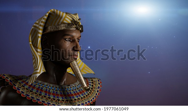 Ancient Egyptian Pharaoh Render 3d Illustration Stock Illustration ...