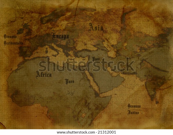 Ancient Map Texture Old Paper Agedyellow Stock Illustration 21312001 ...