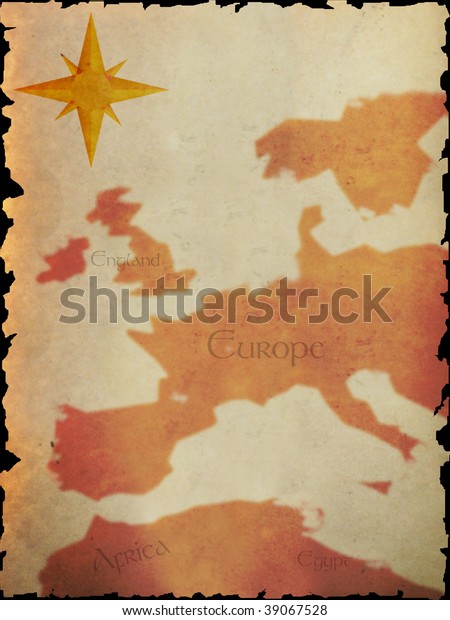 Ancient Map Texture Over Black Background 스톡 일러스트 39067528 | Shutterstock