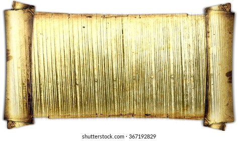 Ancient Paper Scroll Isolated On White Stock Illustration 367192829 ...
