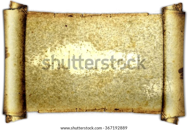 Ancient Paper Scroll Isolated On White Stock Illustration 367192889 ...