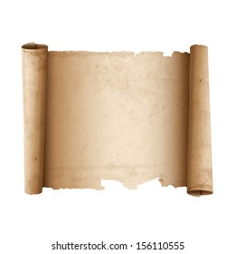 Horizontal Old Scroll Paper Raster Version Stock Illustration 125235557