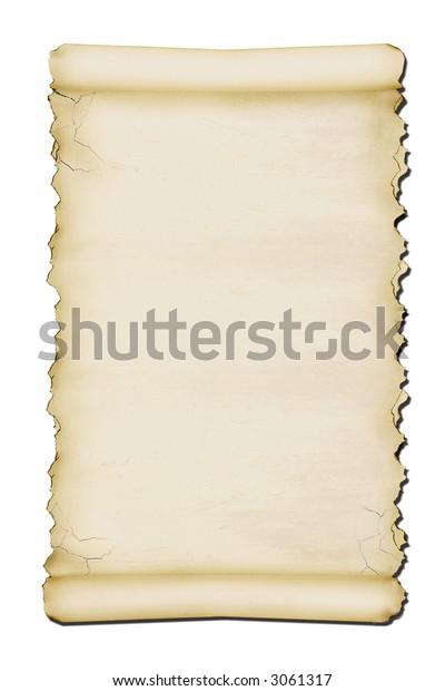 Ancient Scroll Torn Edges Stock Illustration 3061317