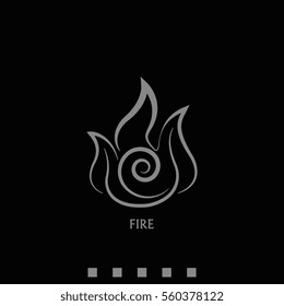 Ancient Symbol Fire Element Subscribe Stock Illustration 560378122 ...