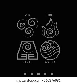 Ancient Symbols Four Elements Subscribe 库存矢量图（免版税）543733405 | Shutterstock