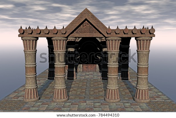 Ancient Temple 3d Rendering Stock Illustration 784494310 | Shutterstock