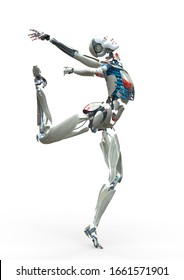 Android Girl Doing Comic Pose Two Stock Illustration 1661571901