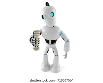 Android Isolated On White Background 3d Stock Illustration 718567564 ...