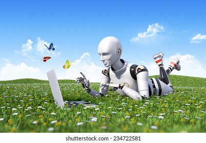 19,267 Robot using computer Images, Stock Photos & Vectors | Shutterstock