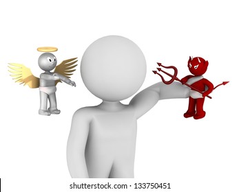 Angel Against Devil Good Evil Stock Illustration 133750451 | Shutterstock