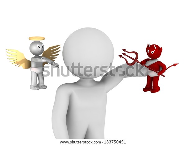 Angel Against Devil Good Evil Stock Illustration 133750451 | Shutterstock