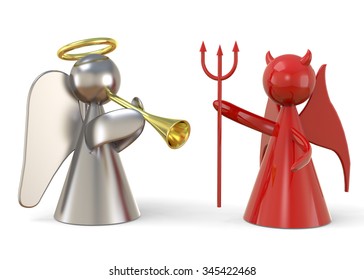 Angel Devil Conscience Concept Stock Illustration 348311318