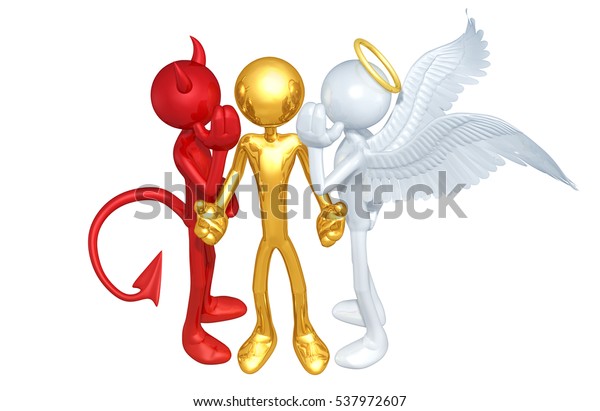 Angel Devil Original Character 3d Illustration Stock Illustration ...