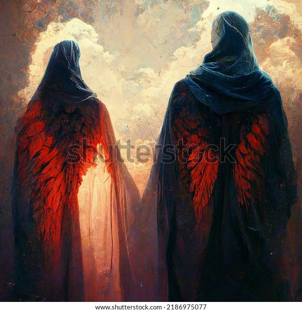 Angel Devil Romance War Stock Illustration 2186975077 | Shutterstock