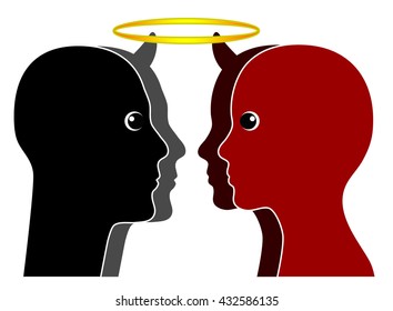 Angel Versus Devil Good Evil Can Stock Illustration 432586135 ...