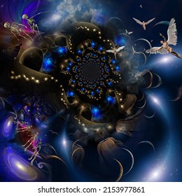 Angels Vortex Eternity 3d Rendering Stock Illustration 2153977861 ...