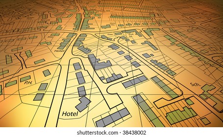 Angled View Housing Map Generic Town Stock Illustration 38438002 ...