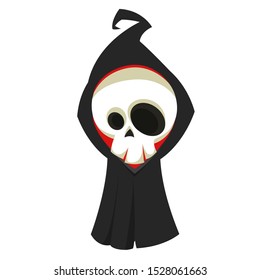 Angry Cartoon Grim Reaper Flying Halloween Stock Illustration ...