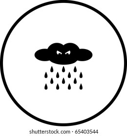 Angry Cloud Symbol Stock Illustration 65403544 | Shutterstock