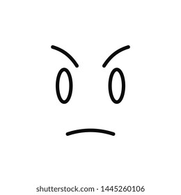 Angry Face Icon Simple Thin Line Stock Illustration 1445260106 ...