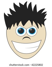 Angry Face Simple Stock Illustration 42225802