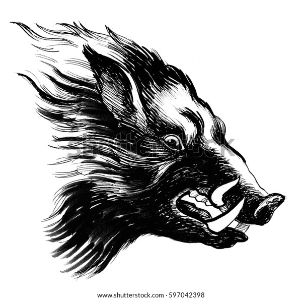 Angry Hog Stock Illustration 597042398 | Shutterstock