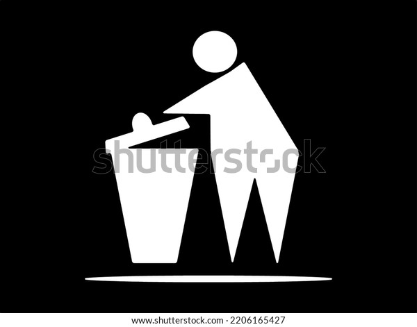 Animation Throwing Trash Trash Throw Trash Stock Illustration ...