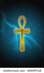 Ankh Light Lightning Background Stock Illustration 444399118 | Shutterstock
