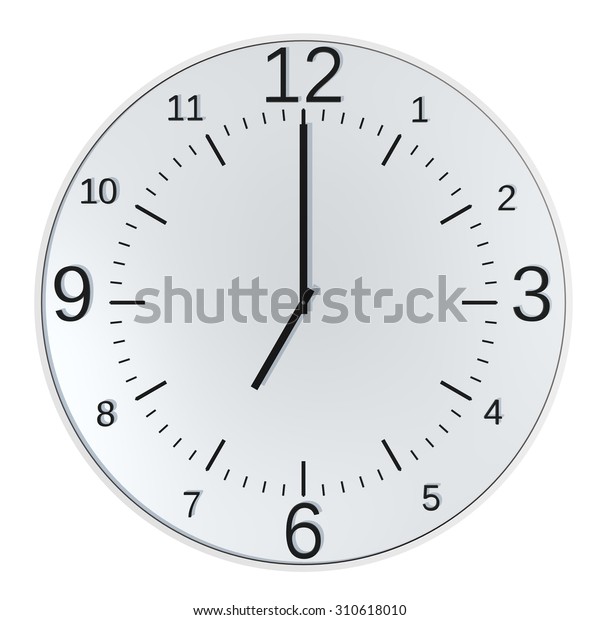 Anolog Clock Clock Strikes 7 Oclock Stock Illustration 310618010