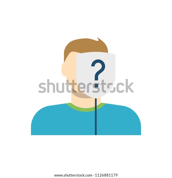 Anonymous Man Mask Question Mark Flat Stock Illustration 1126881179 ...