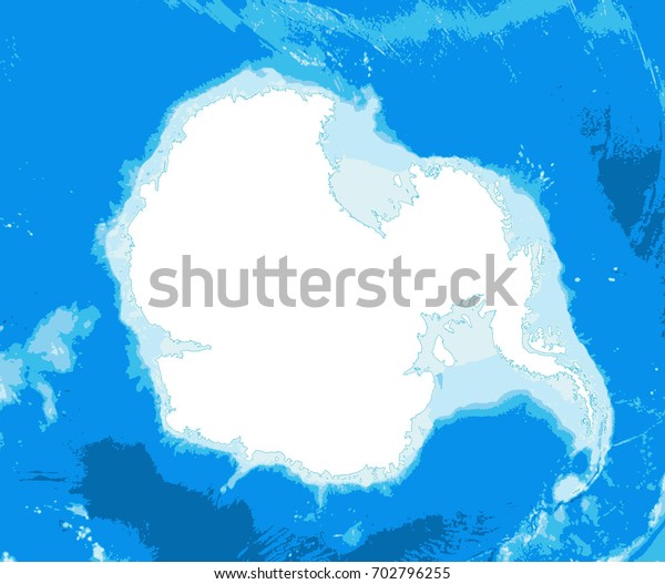 Antarctica Physical Map Elements This Image Stock Illustration ...